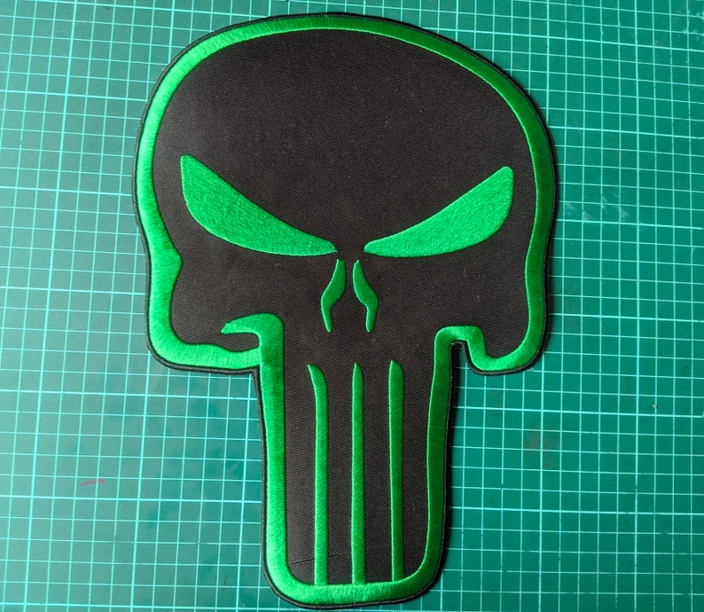 Punisher skull patch. Large skull back patches 6 size. | Etsy