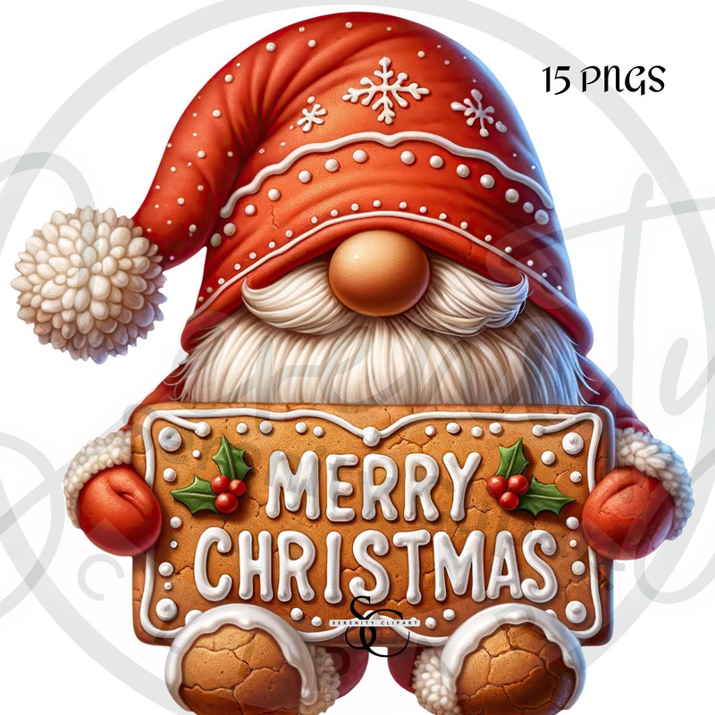 Christmas Gnome Clipart - Etsy