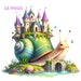 Snail Shell House Clipart, 18 PNG Watercolor Snail Clipart, Cute ...