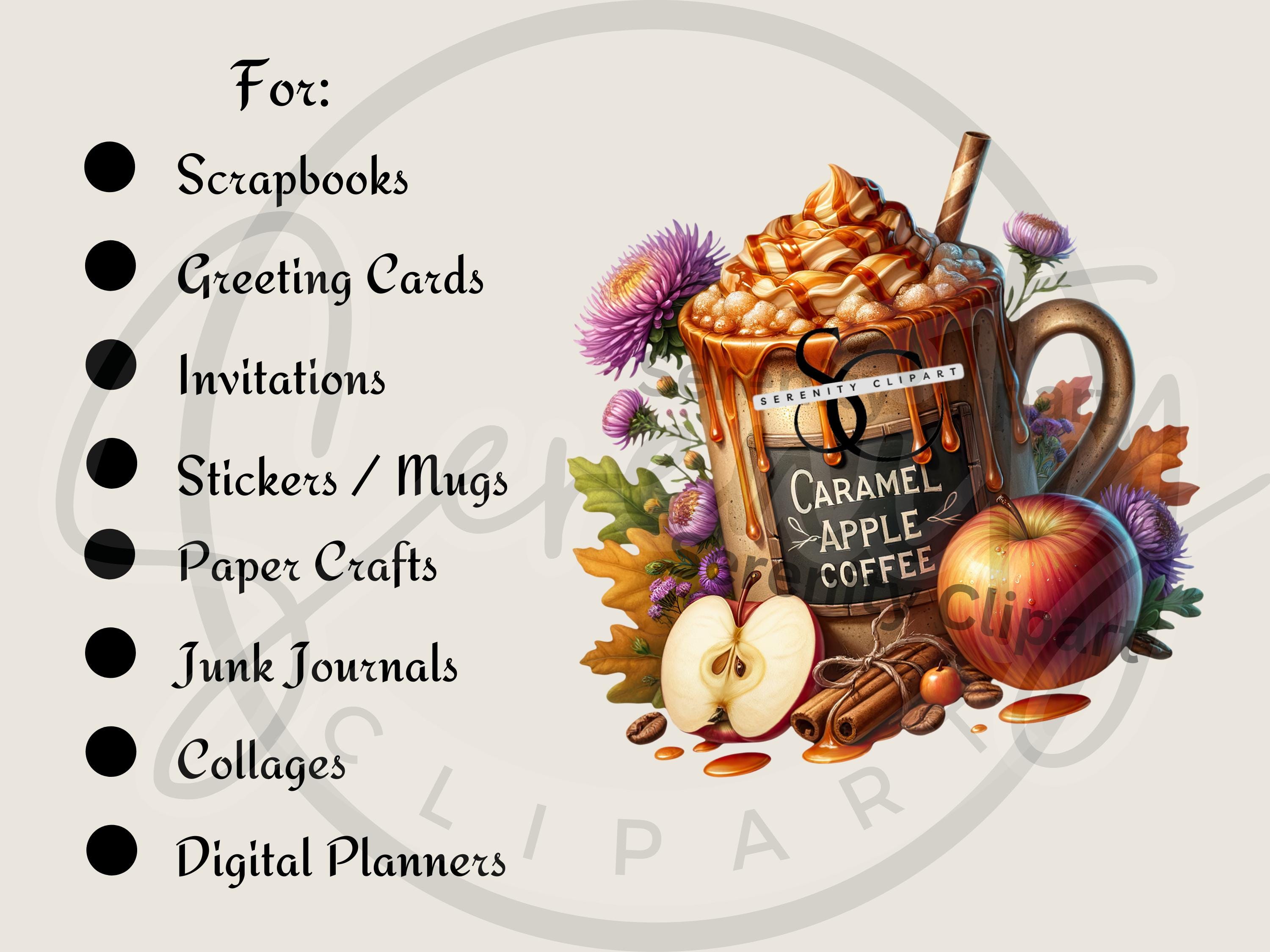 Autumn Coffee Clipart Bundle: Pumpkin Spice Latte, Fall Mugs (PNG ...