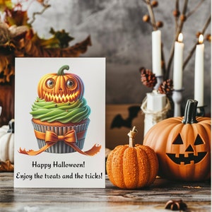 Halloween Cupcake Clipart, Spooky Monster Dessert PNG Bundle, Witch ...