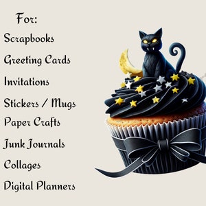 Halloween Cupcake Clipart, Cute Spooky PNG, Baking Clipart, Dessert ...