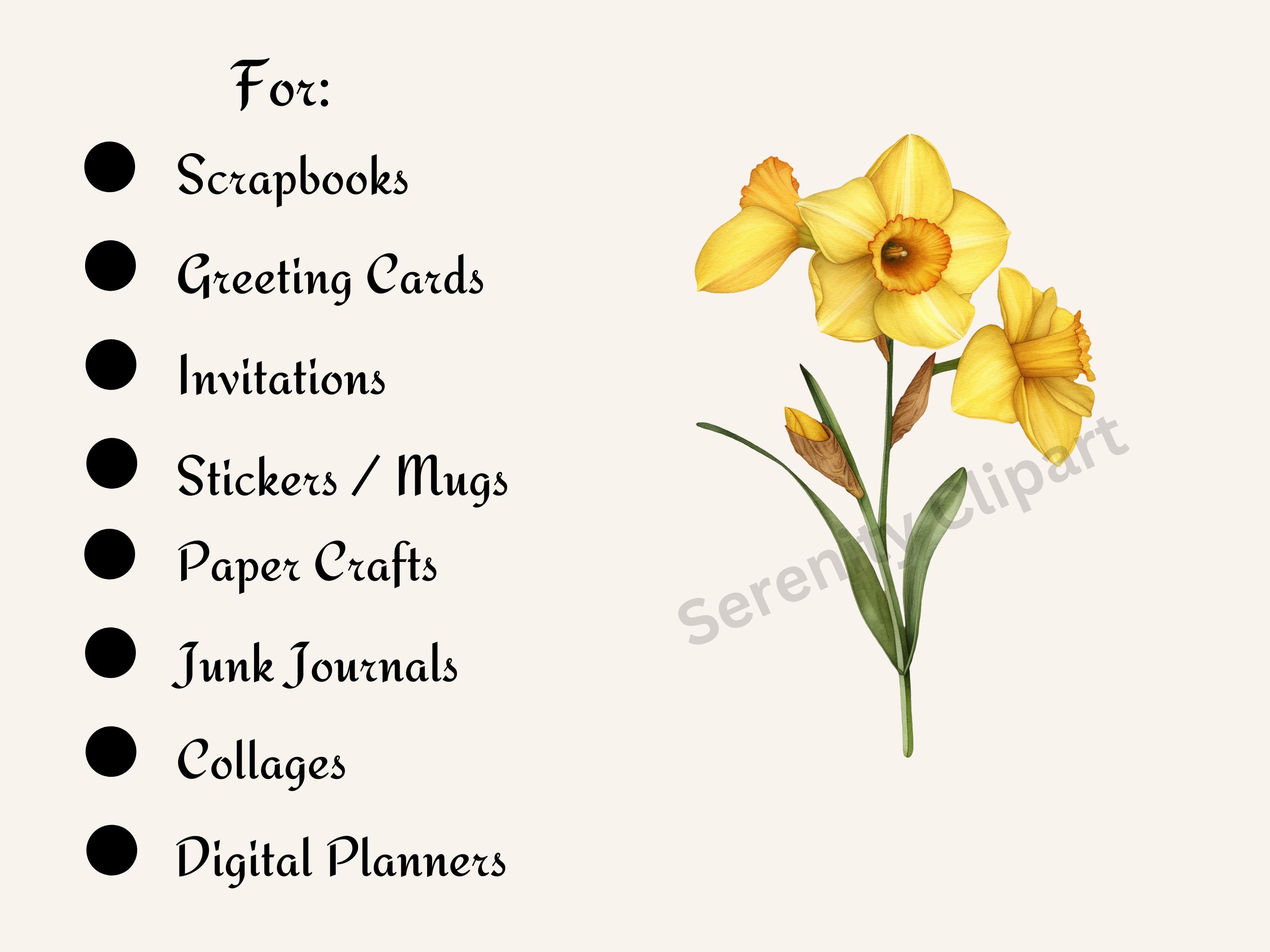 Watercolor Birth Month Flower Clipart, 25 PNG Clipart, Watercolor ...