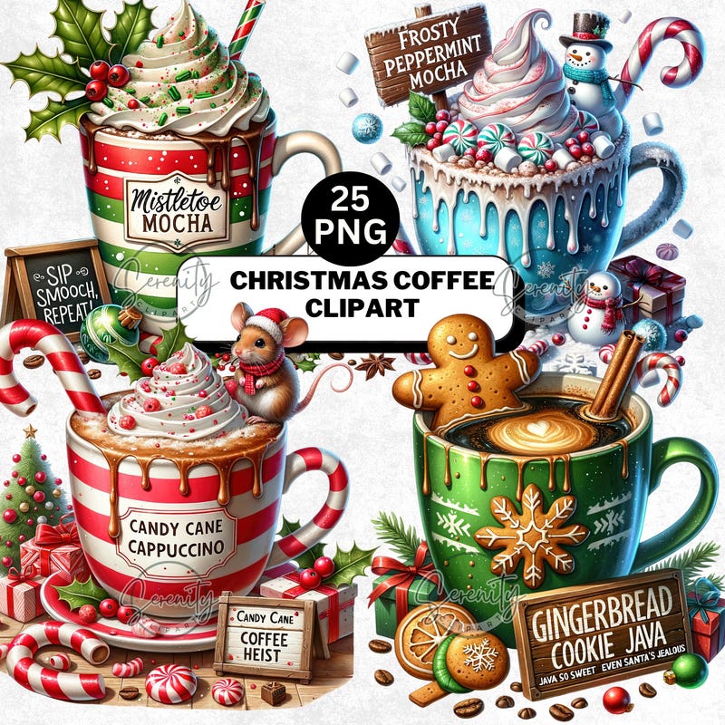 Drinks in Cups Clip Art - Etsy UK