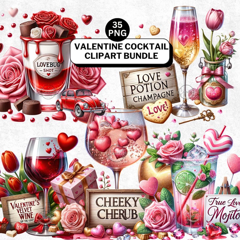 Happy Valentine Cocktail - Etsy