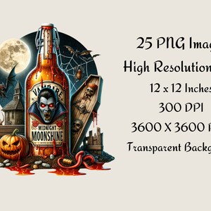Watercolor Halloween Cocktail Clipart, 25 PNG, Drink Clipart, Halloween ...