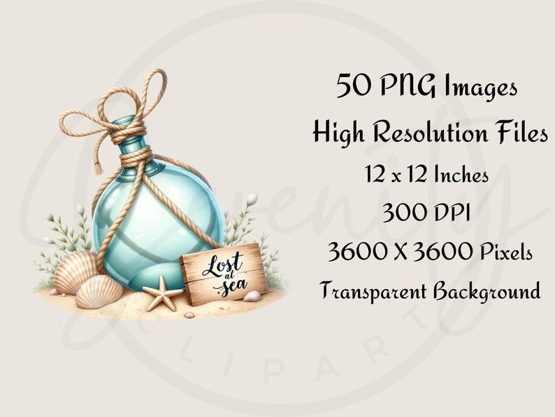 Watercolor Beach Clipart, Nautical Ocean Png, Summer Clipart, Tropical ...