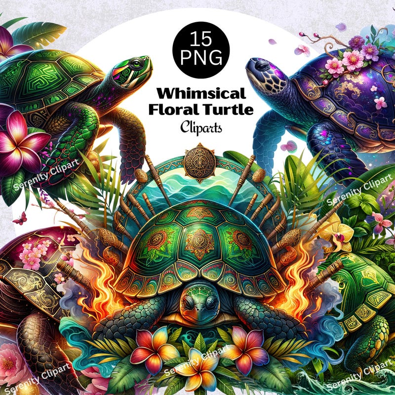 Whimsical Turtle - Etsy