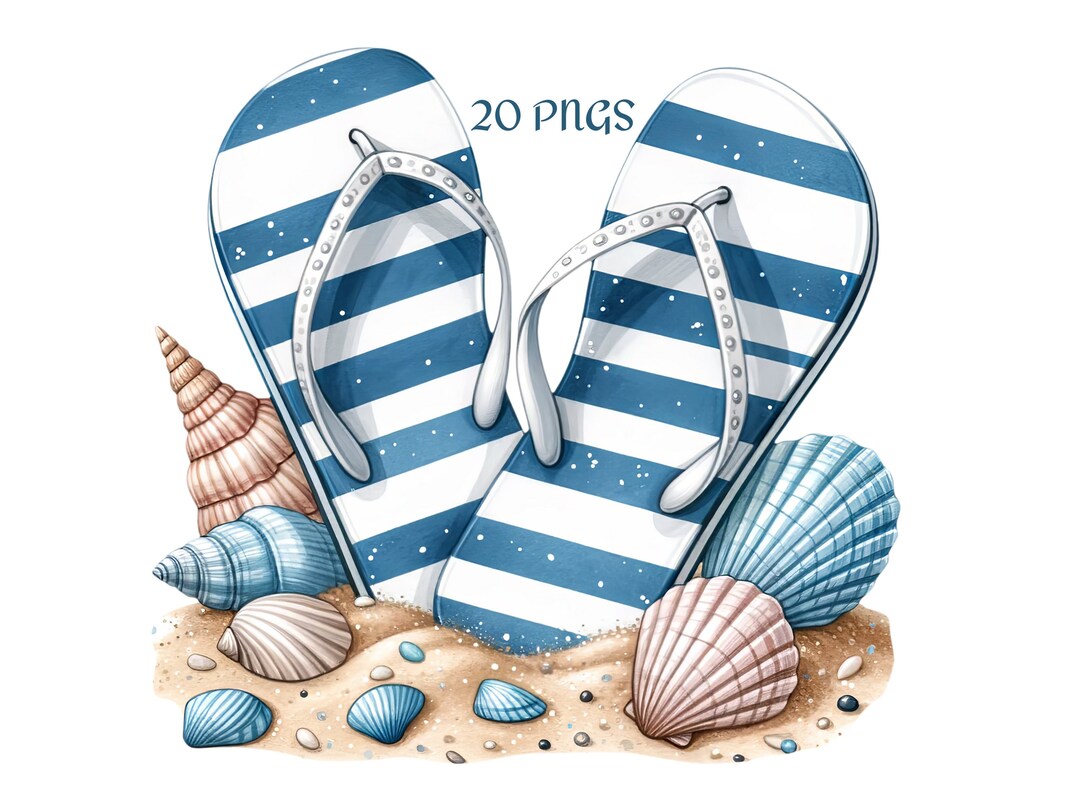 Watercolor Nautical Clipart Bundle, 20 PNG Beach Clipart, Ocean Clipart ...