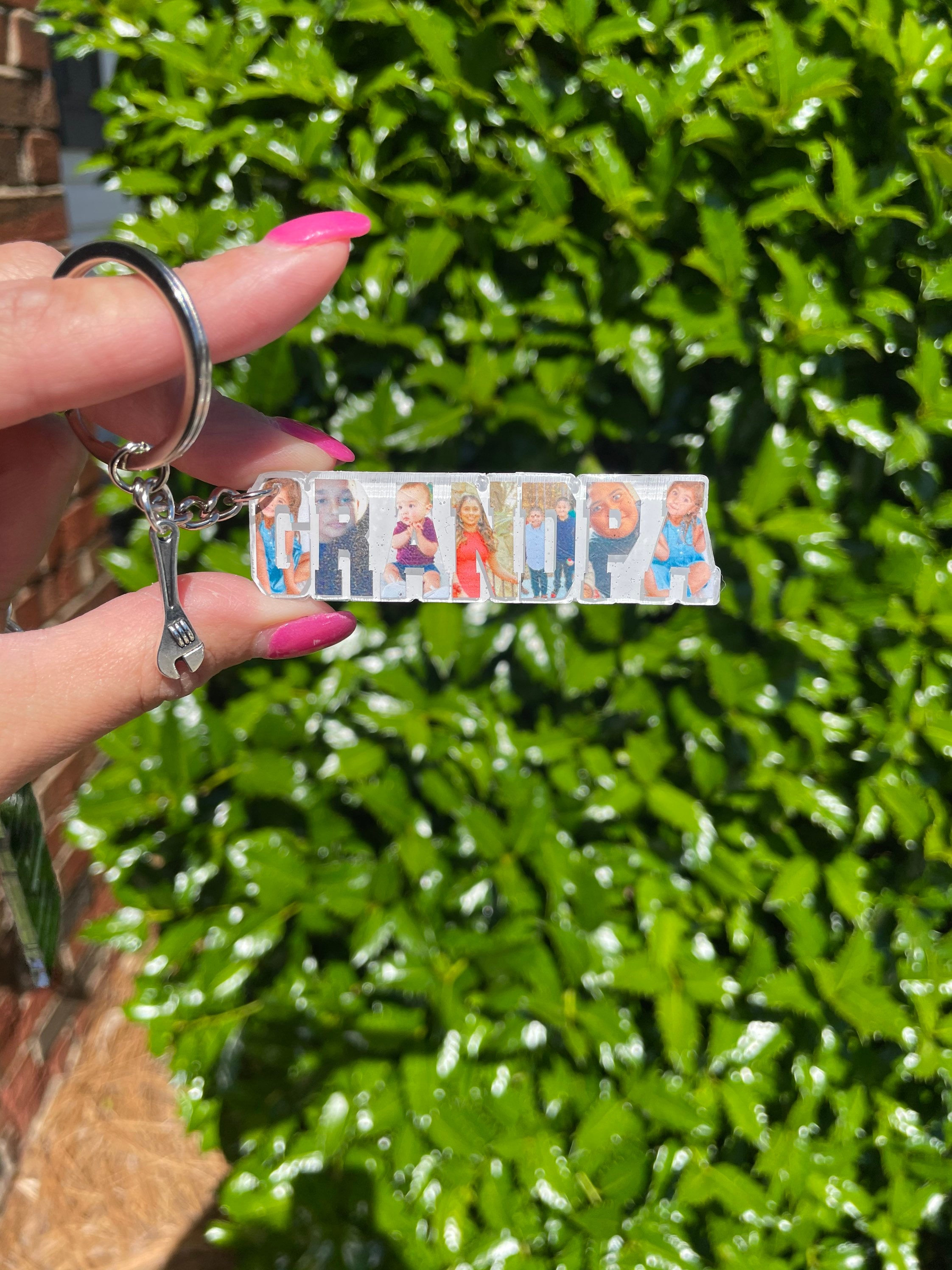 Picture Acrylic Keychains Personalized Keychains Dad | Etsy