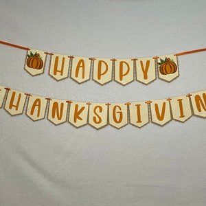 Thanksgiving Banner Embossed Banner Happy Thanksgiving Banner ...