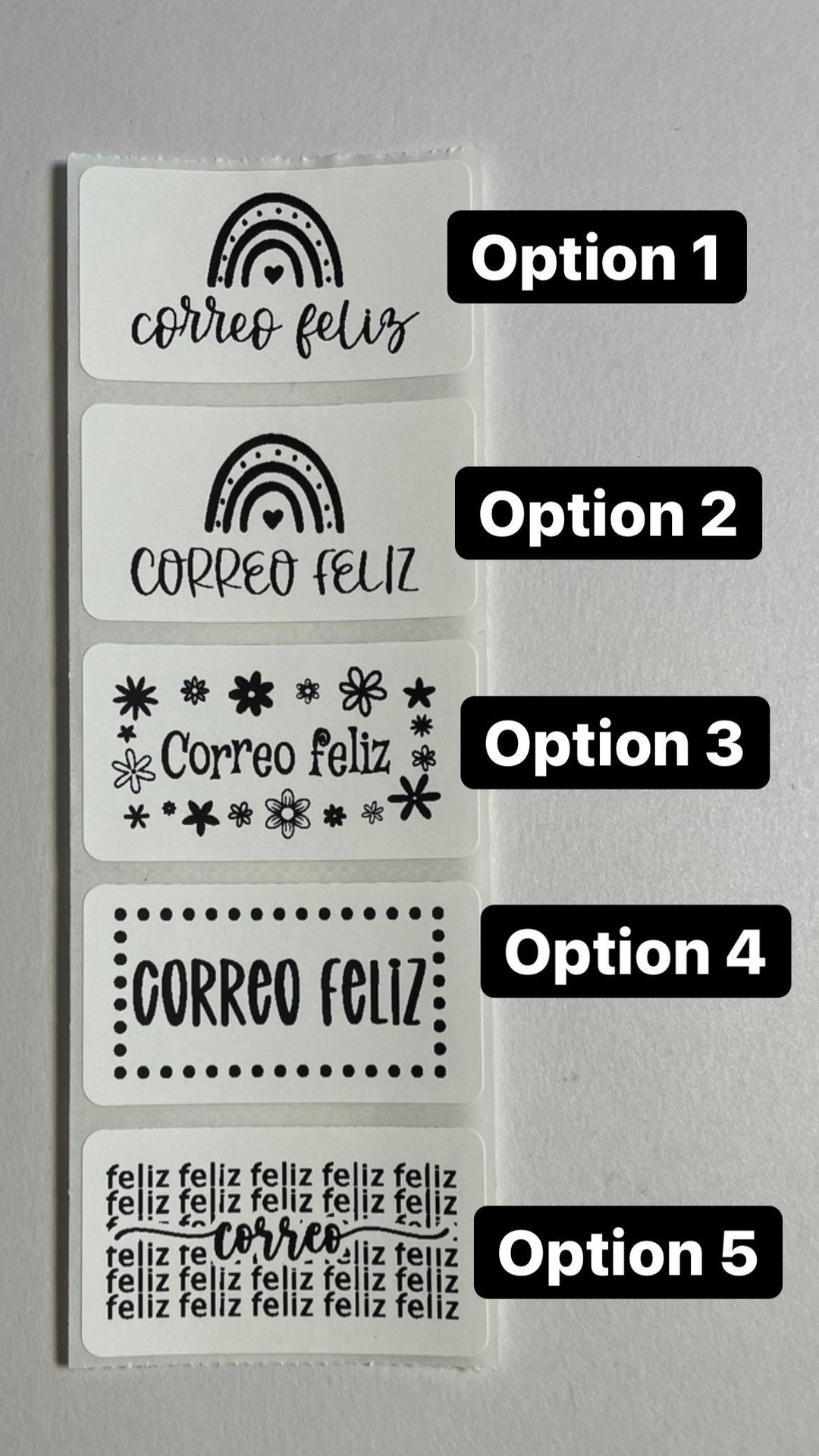 Correo Feliz Thermal Sticker Labels | Small Business Packaging Labels ...