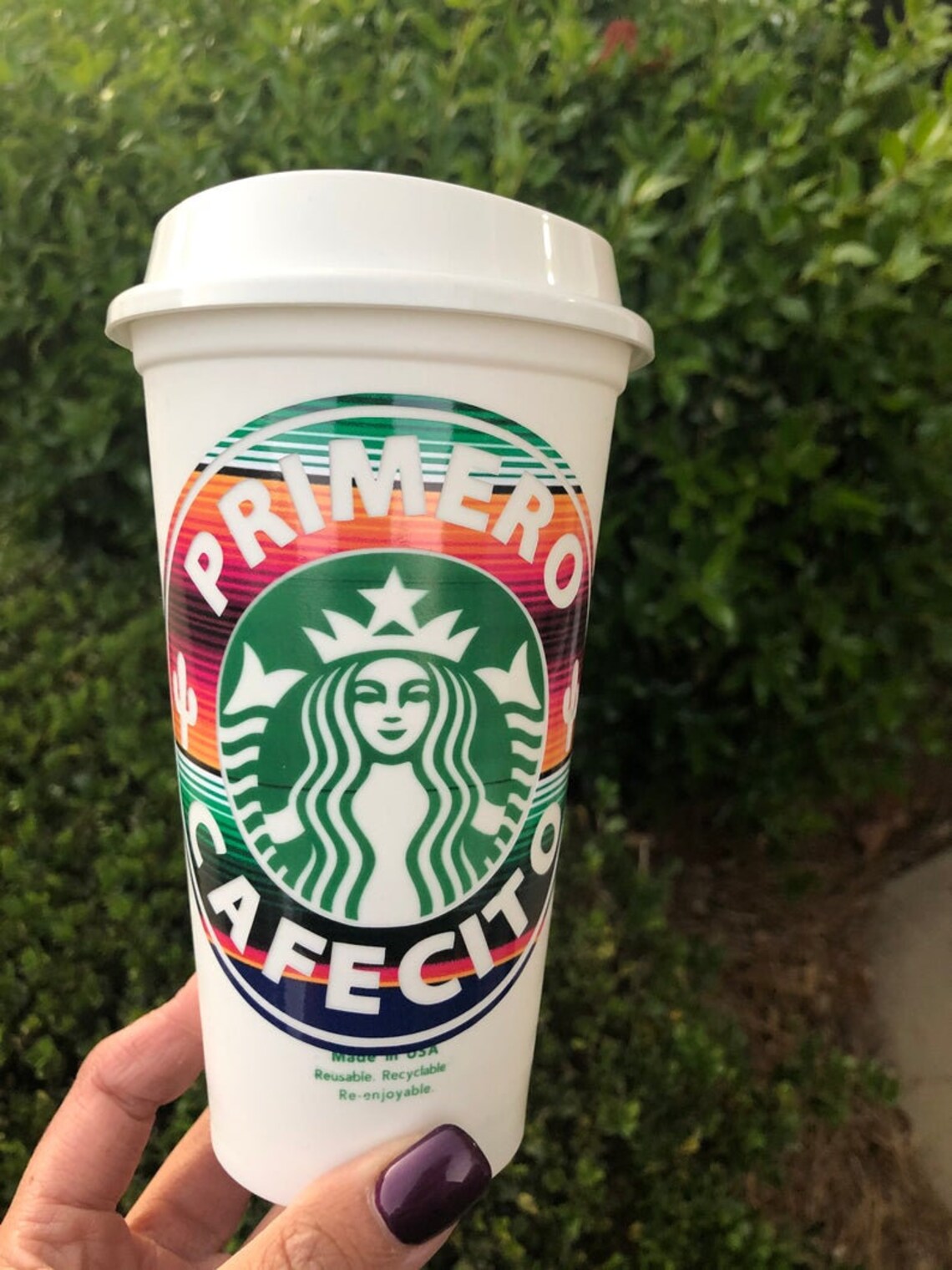 Starbucks Hot Cup With Personalized Decal | Pattern Decal | Reusable ...