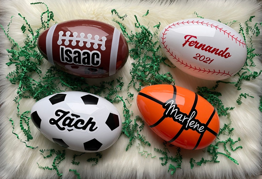 Easter Jumbo Sports Eggs Personalized Easter Eggs Fillable Easter Egg ...