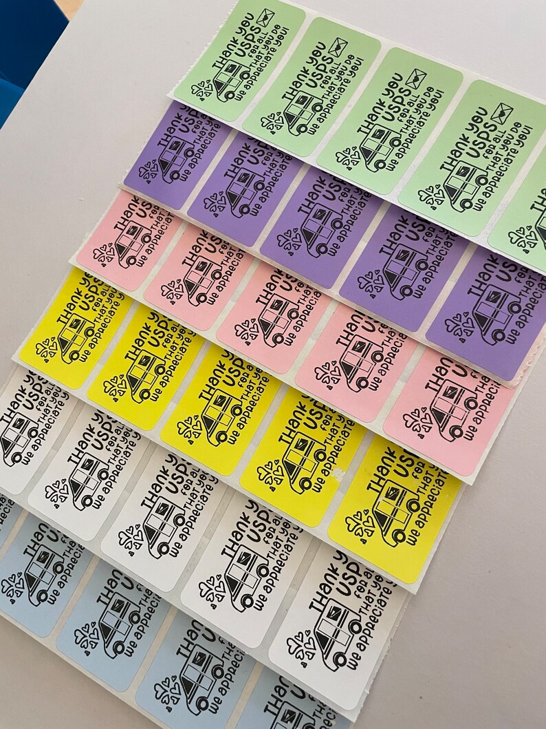 USPS Thank You Thermal Sticker Labels Small Business - Etsy