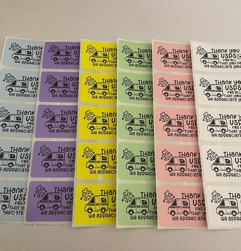 USPS Thank You Thermal Sticker Labels Small Business - Etsy