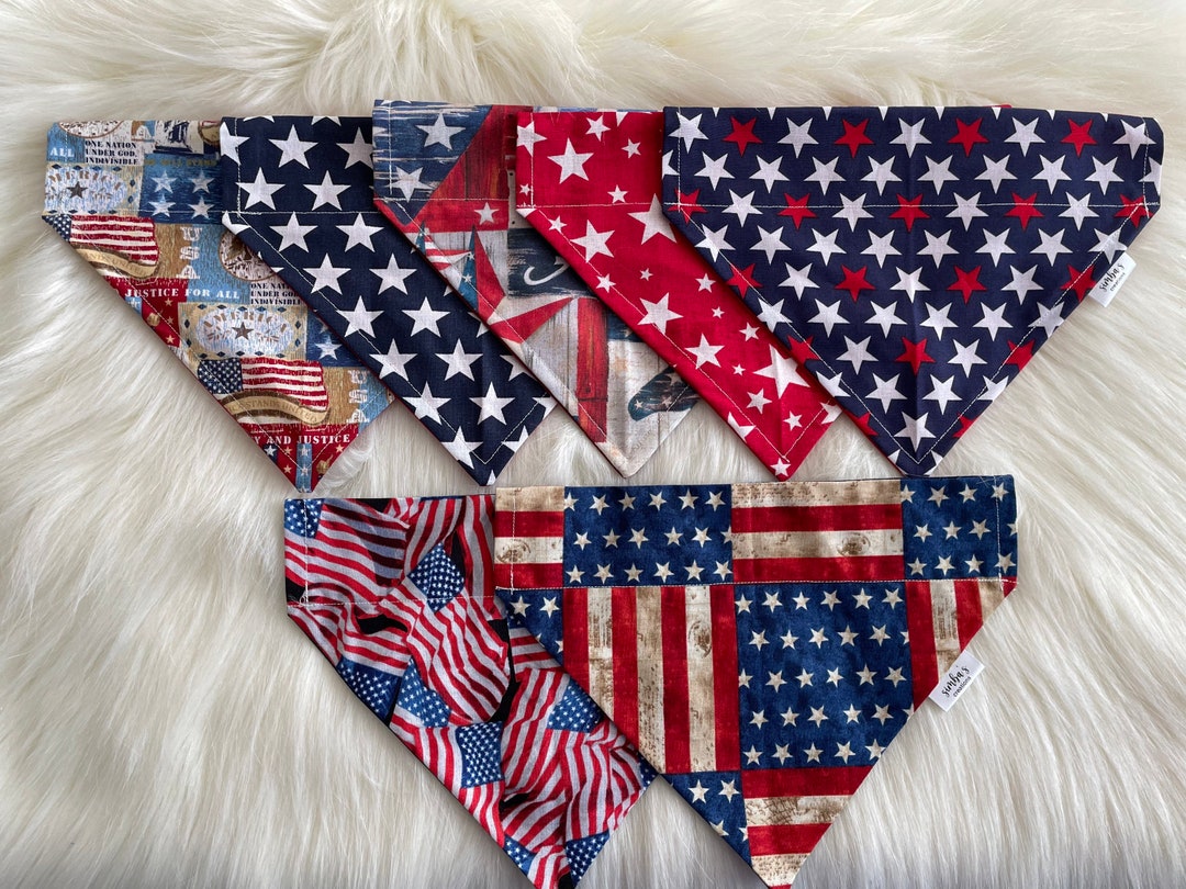 Dog Bandana | Fourth of July | Over the Collar Bandana | Slip on ...
