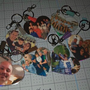 3" Heart Shaped Acrylic Keychain, Heart Keychain, Picture Keychain - Etsy