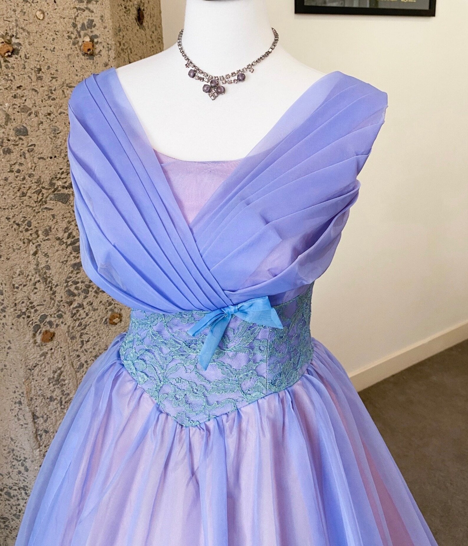 Vintage 1950s Prom Dress Small XS 50s Fit & Flare Party Deb or ...
