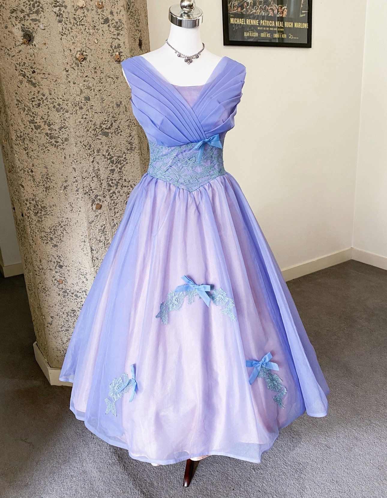 Vintage 1950s Prom Dress Small XS 50s Fit & Flare Party Deb or ...