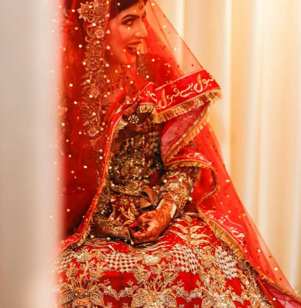 Qabool Hai Red Dupatta Bridal Dupatta Wedding Dupatta Muslim - Etsy