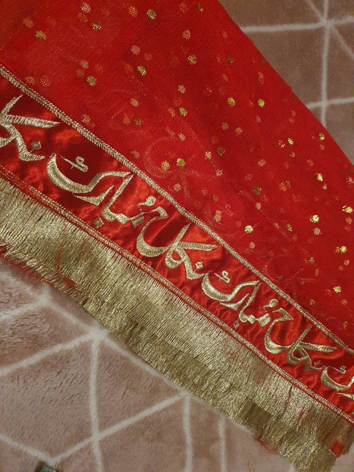 Qabool hai red dupatta bridal dupatta wedding dupatta muslim | Etsy