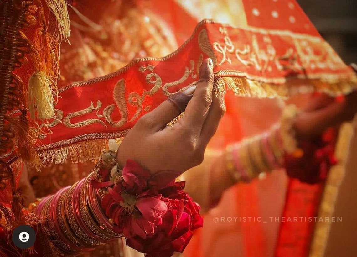 Qabool hai red dupatta bridal dupatta wedding dupatta muslim - Etsy.de