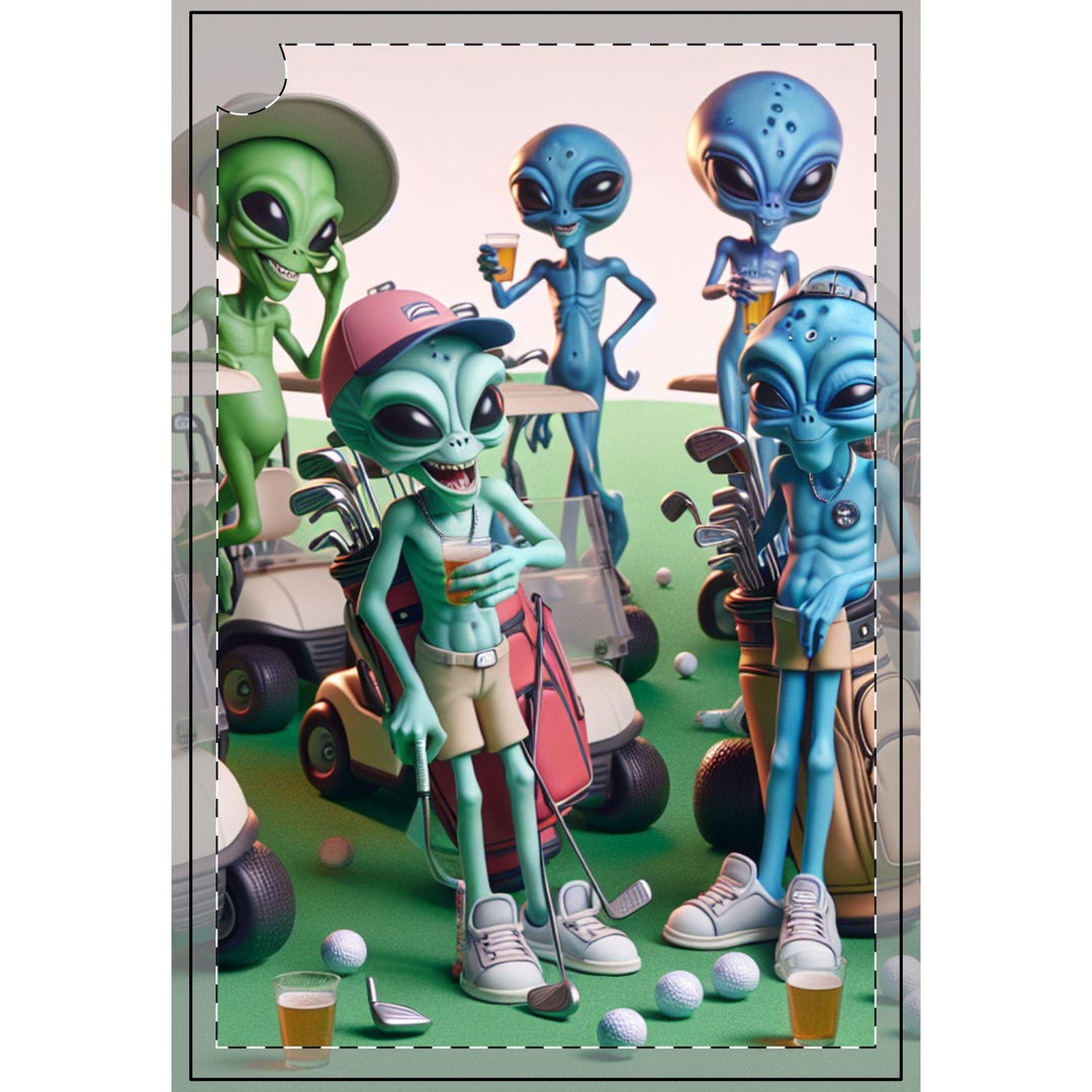 Aliens Golf Towels - Etsy