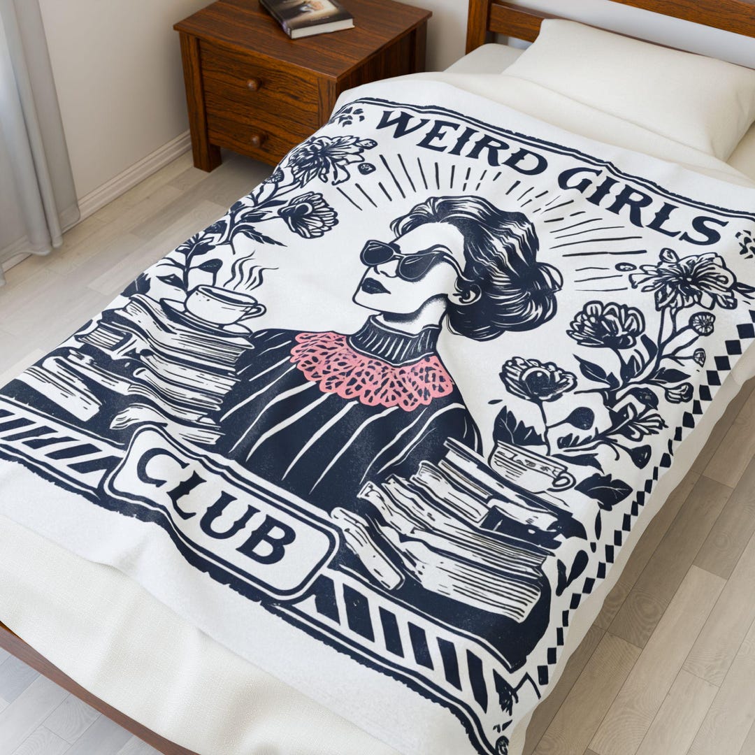 Weird Girls Club Plush Blanket, Cozy Throw for Book Lovers, Ideal for ...