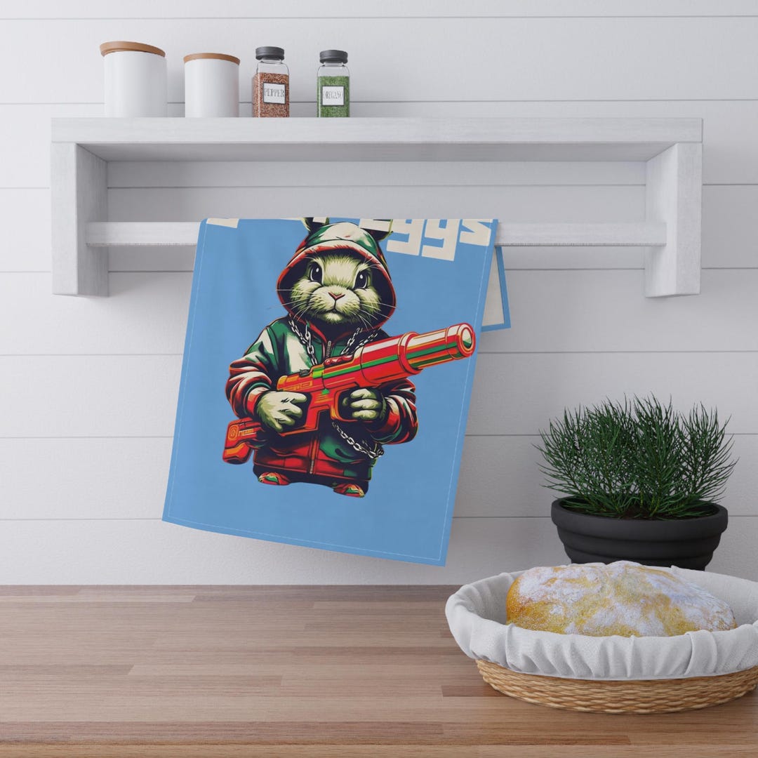 Funny Bunny Easter Tea Towels | Kitchen Decor, Gift for Home, Cooking ...