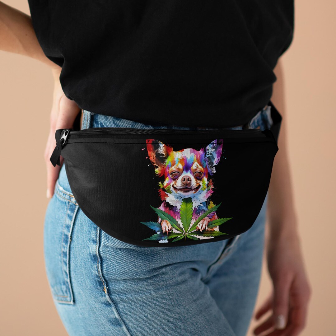 Cannabis Chihuahua Fanny Pack, Fun Pet Lover Accessory, Ideal for ...