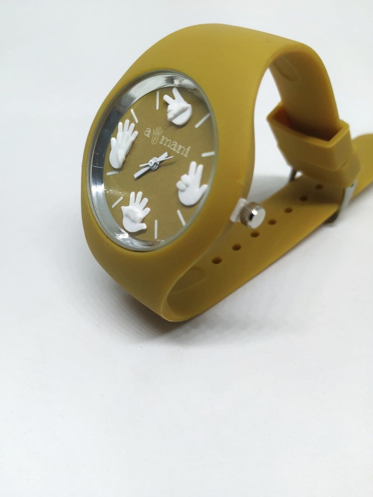 Sign Language Watch Mustard and White Handmade Silicone - Etsy UK