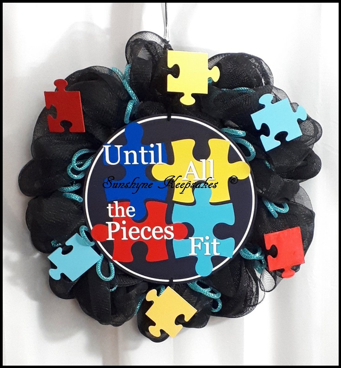 Autism Awareness Deco Mesh Wreath Door Decor Home Decor - Etsy