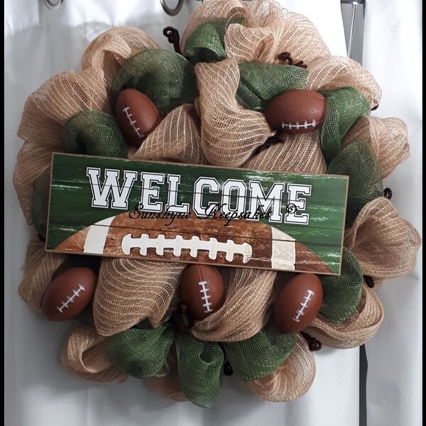 Mesh Football Wreath - Etsy