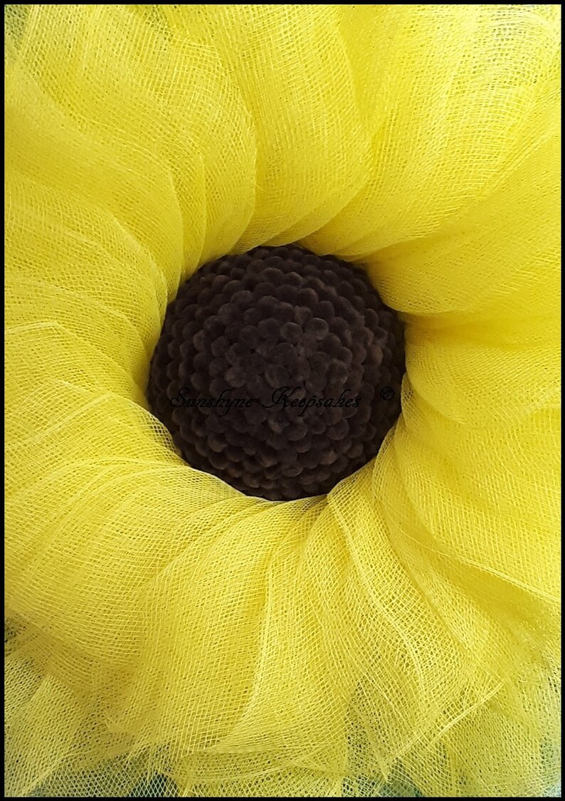 Yellow Deco Mesh Summer Flower Door Wreathhome Decor - Etsy