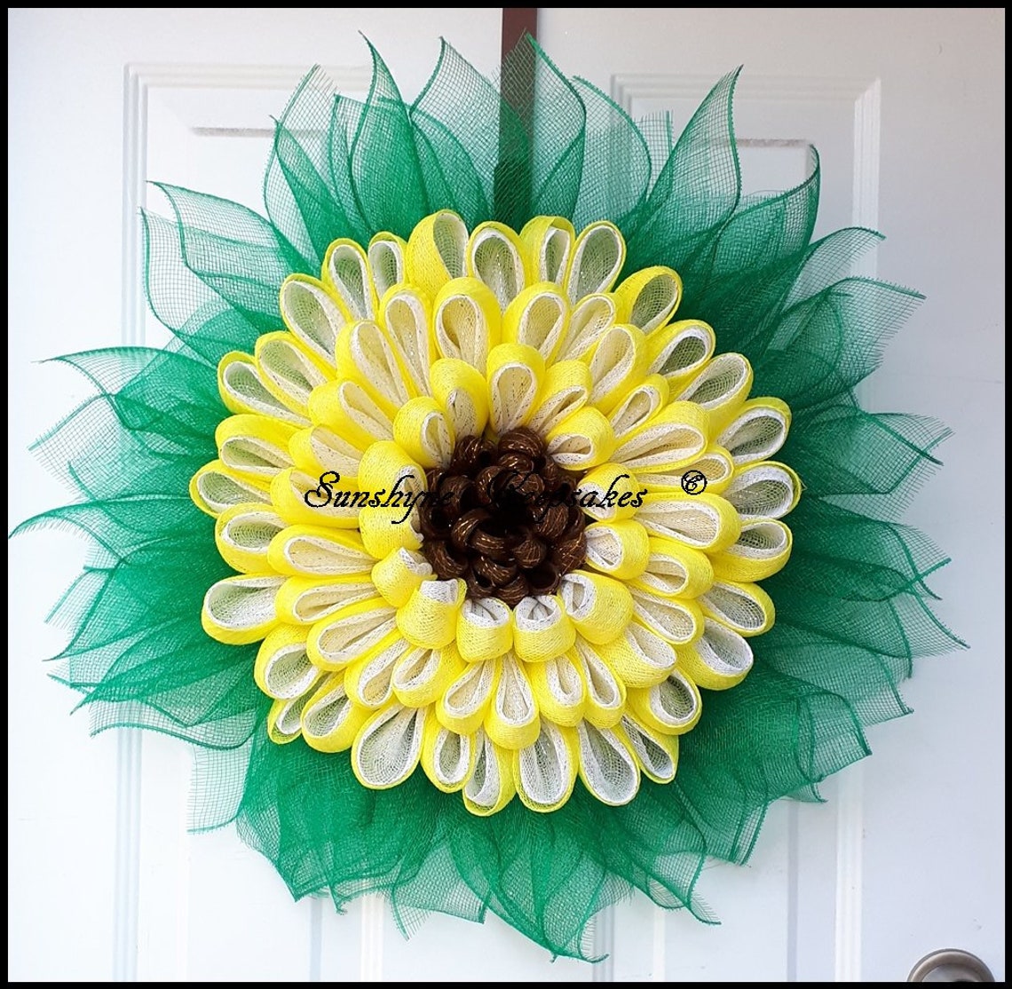Daisy Flower Deco Mesh Wreath Spring & Summer Wreath - Etsy