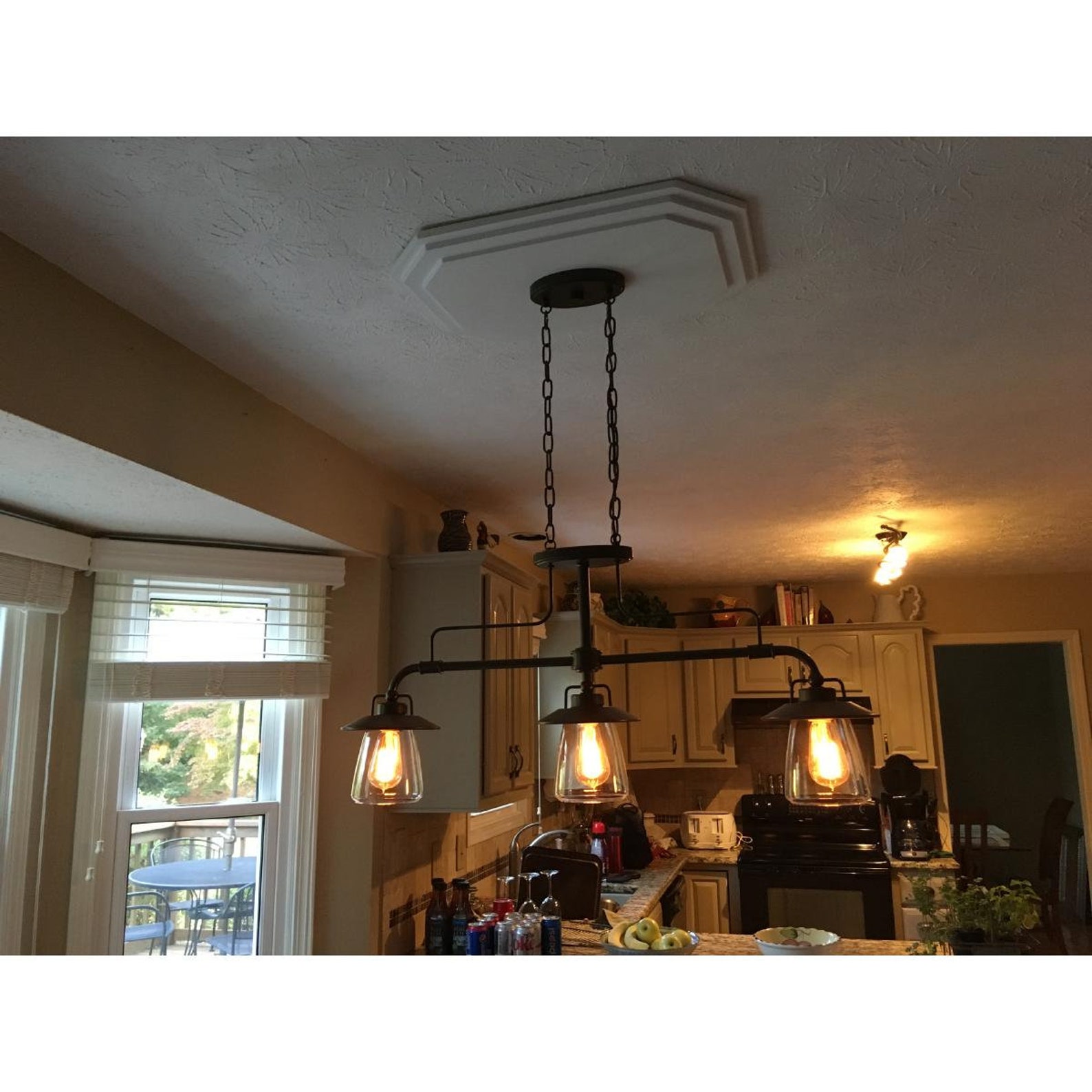 15 3/8"od X 3 5/8"id X 1"p Federal Ceiling Medallion (fits Canopies up ...