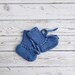 Blue Baby Booties Knit Baby Boy Crib Shoes Blue - Etsy