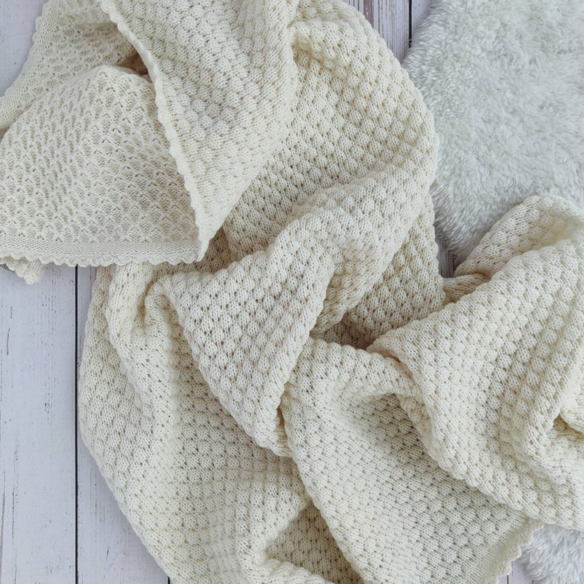 Gray Baby Blanket Knit Baby Boy Blanket Merino Wool | Etsy