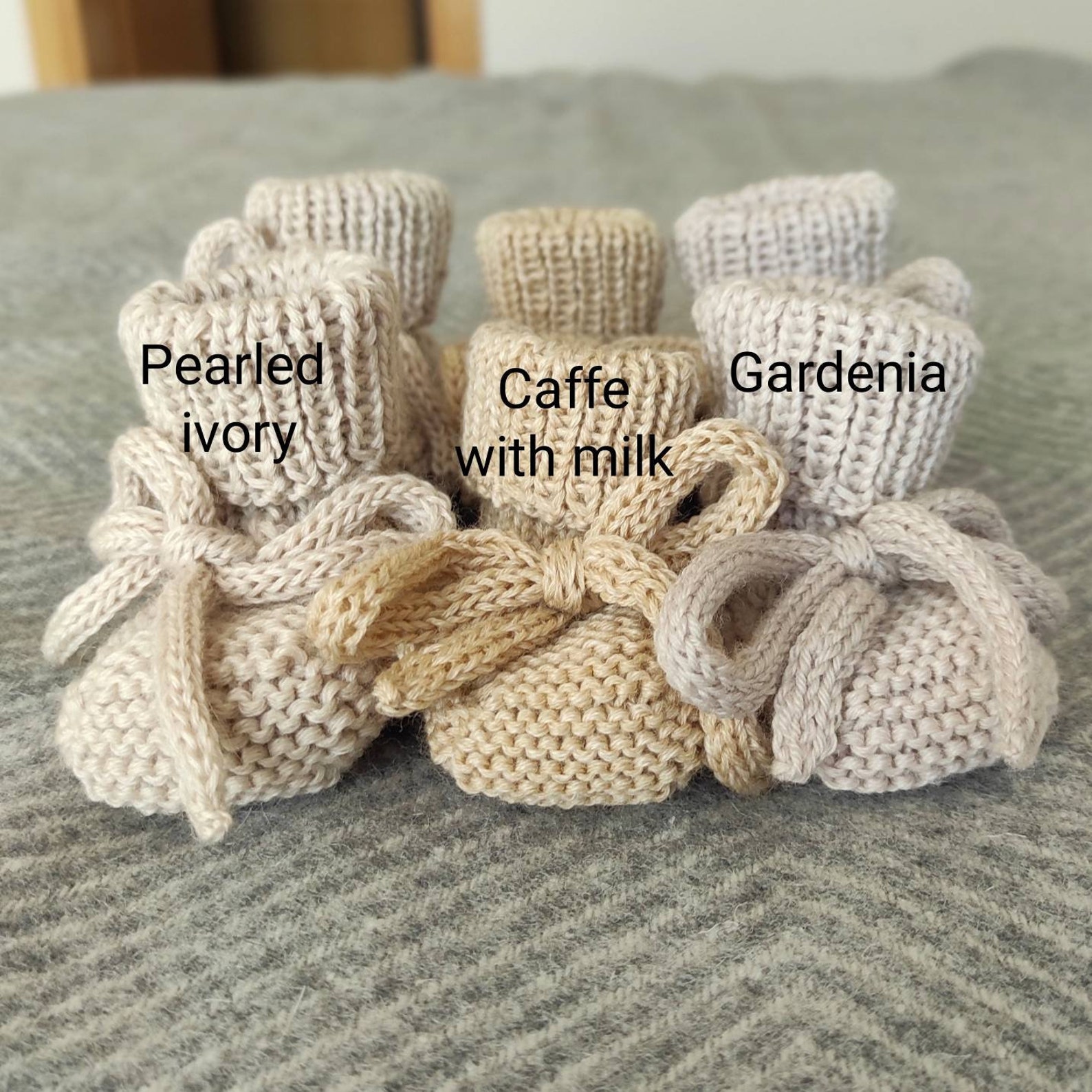 Gender Neutral Baby Booties Merino Wool Knitted Socks Newborn - Etsy