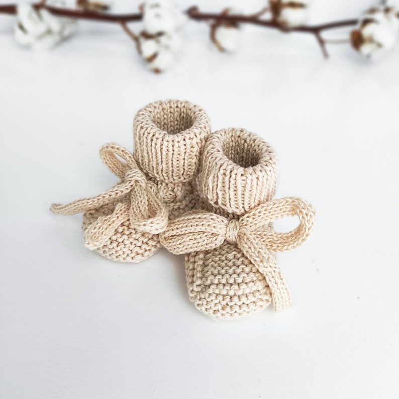 Gender Neutral Baby Booties Merino Wool, Knitted Socks Newborn Baby ...