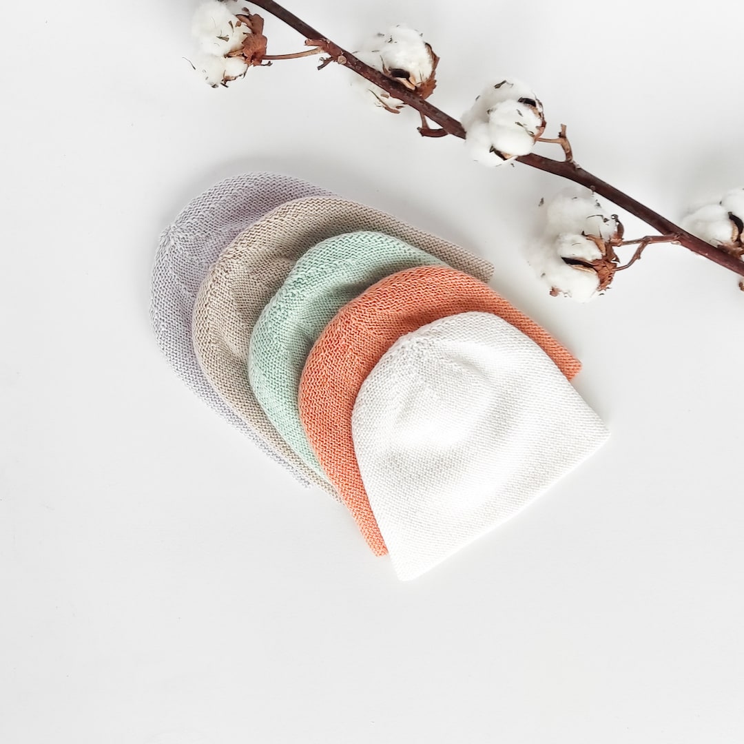 Newborn Baby Beanie Hat Knitted of Soft Merino Wool, Baby Girl or Boy ...