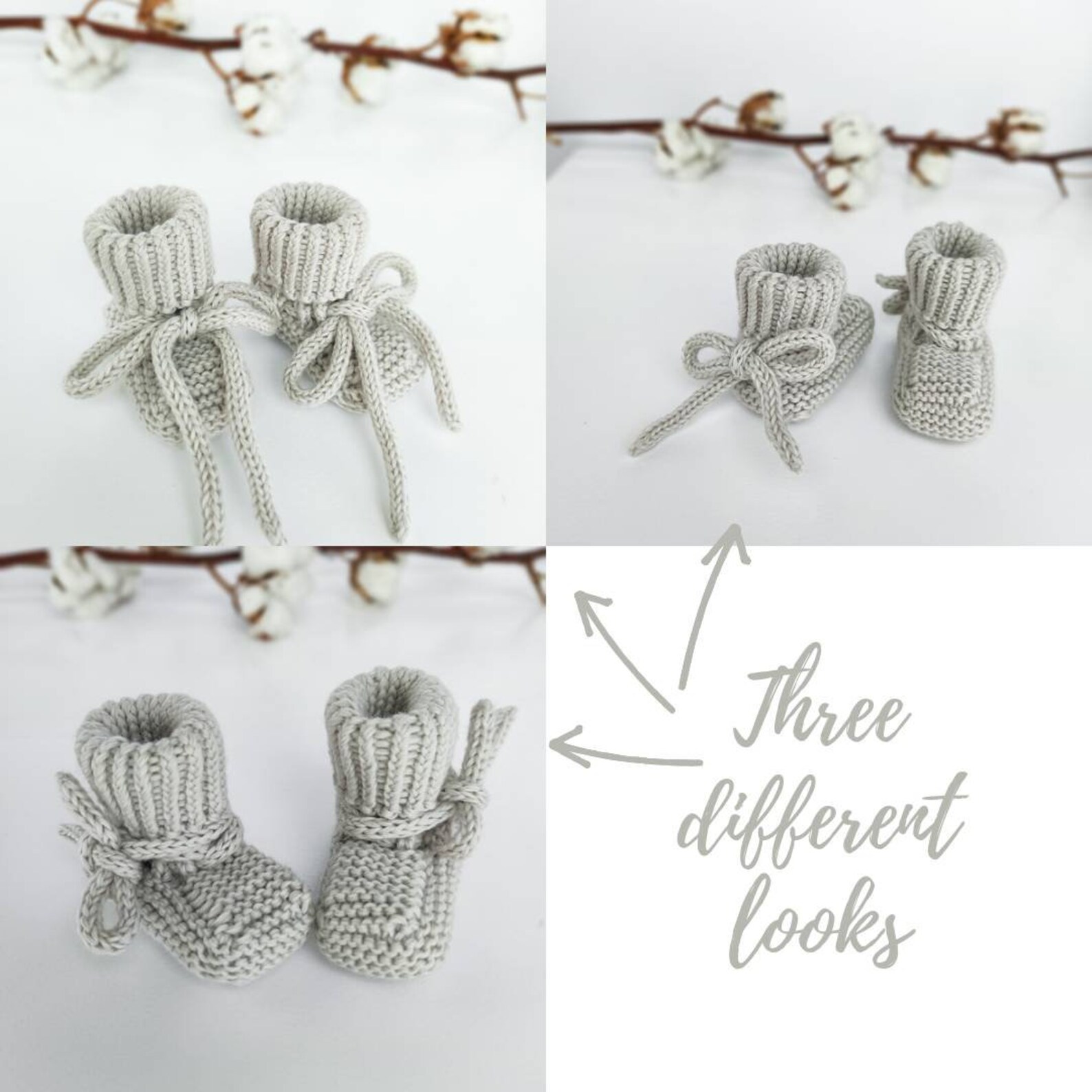 Gender Neutral Baby Booties Merino Wool Knitted Socks Newborn - Etsy