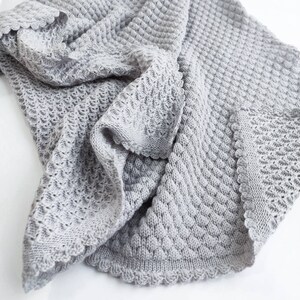Gray Baby Blanket Knit, Baby Boy Blanket Merino Wool - Etsy