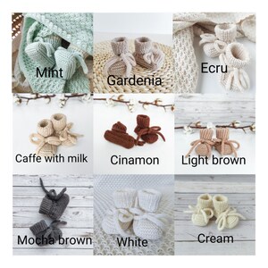 Gender Neutral Baby Booties Merino Wool, Knitted Socks Newborn Baby ...