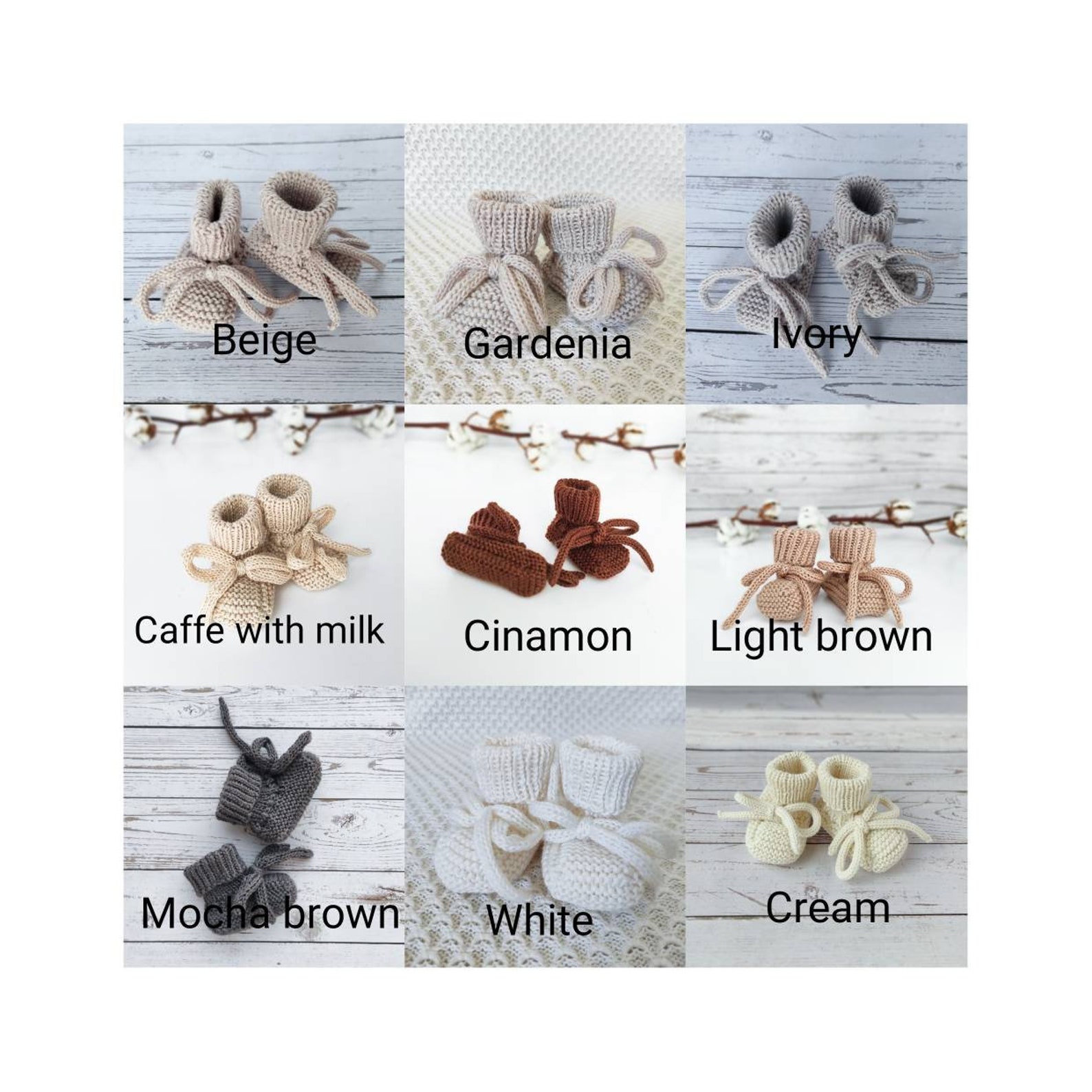 Gender Neutral Baby Booties Merino Wool Knitted Socks Newborn - Etsy