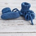 Blue Baby Booties Knit, Baby Boy Crib Shoes Blue - Etsy