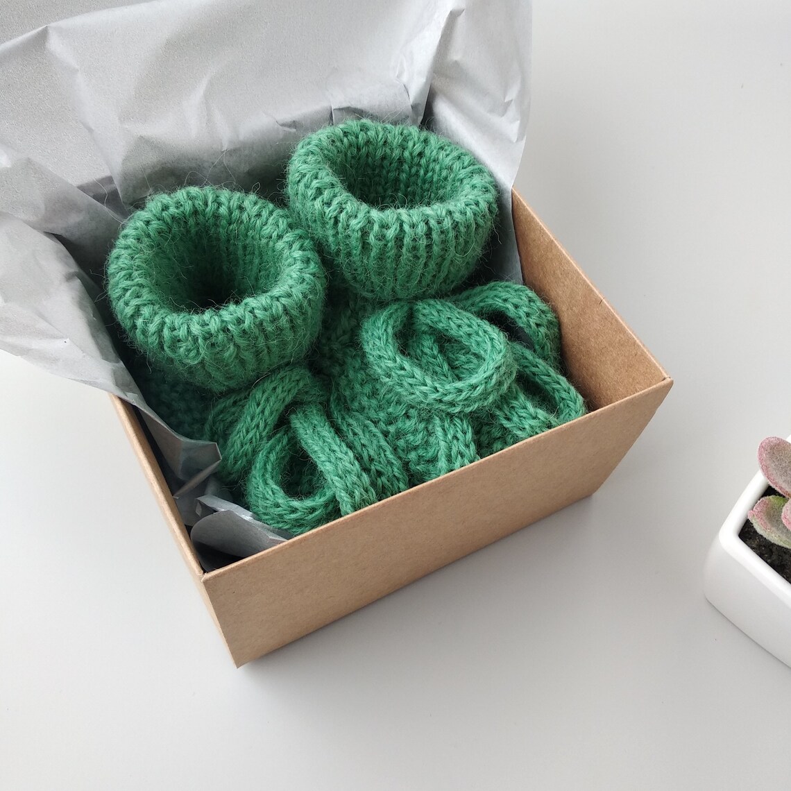 Knit Baby Booties Green Lamb and Alpaca Wool Blend Baby Booty | Etsy