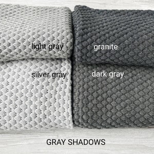Gray Baby Blanket Knit, Baby Boy Blanket Merino Wool - Etsy