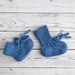 Blue Baby Booties Knit Baby Boy Crib Shoes Blue - Etsy